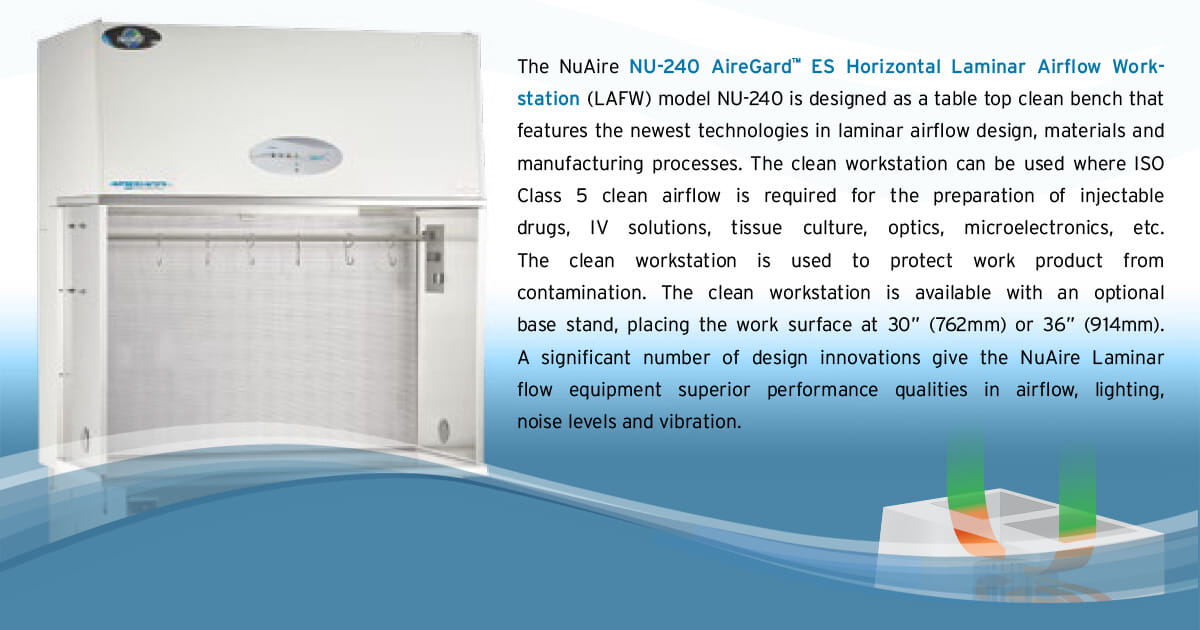Bench Top Style Horizontal Laminar Flow Hood Flyer | NuAire