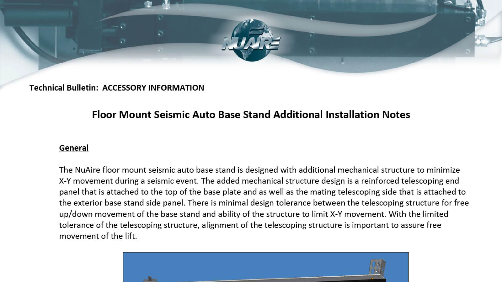 Ensure optimal performance of seismic base stands | NuAire