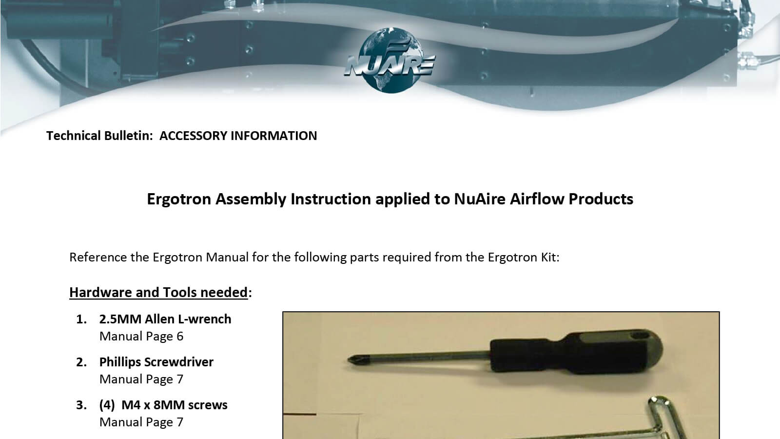ATB0350 Ergotron Assembly Instructions | NuAire