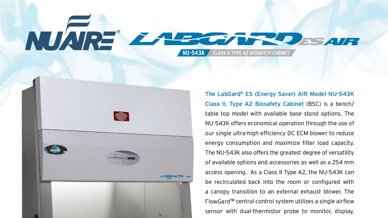 LabGard NU-543K Class II Biosafety Cabinet Flyer | NuAire