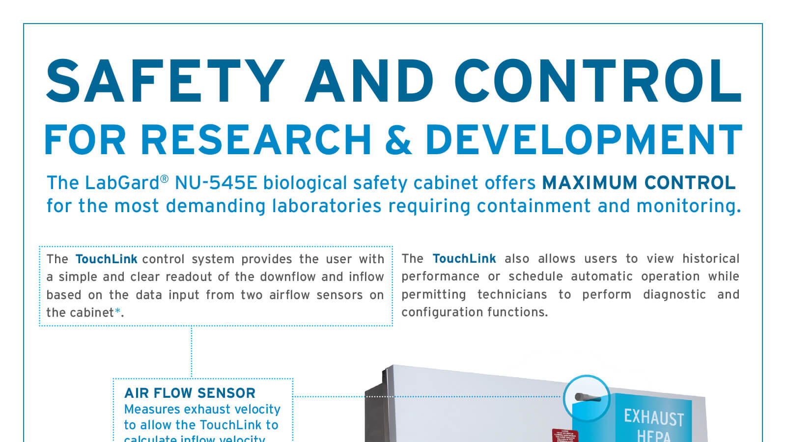 LabGard NU-545E Biosafety Cabinet Safety & Control | NuAire