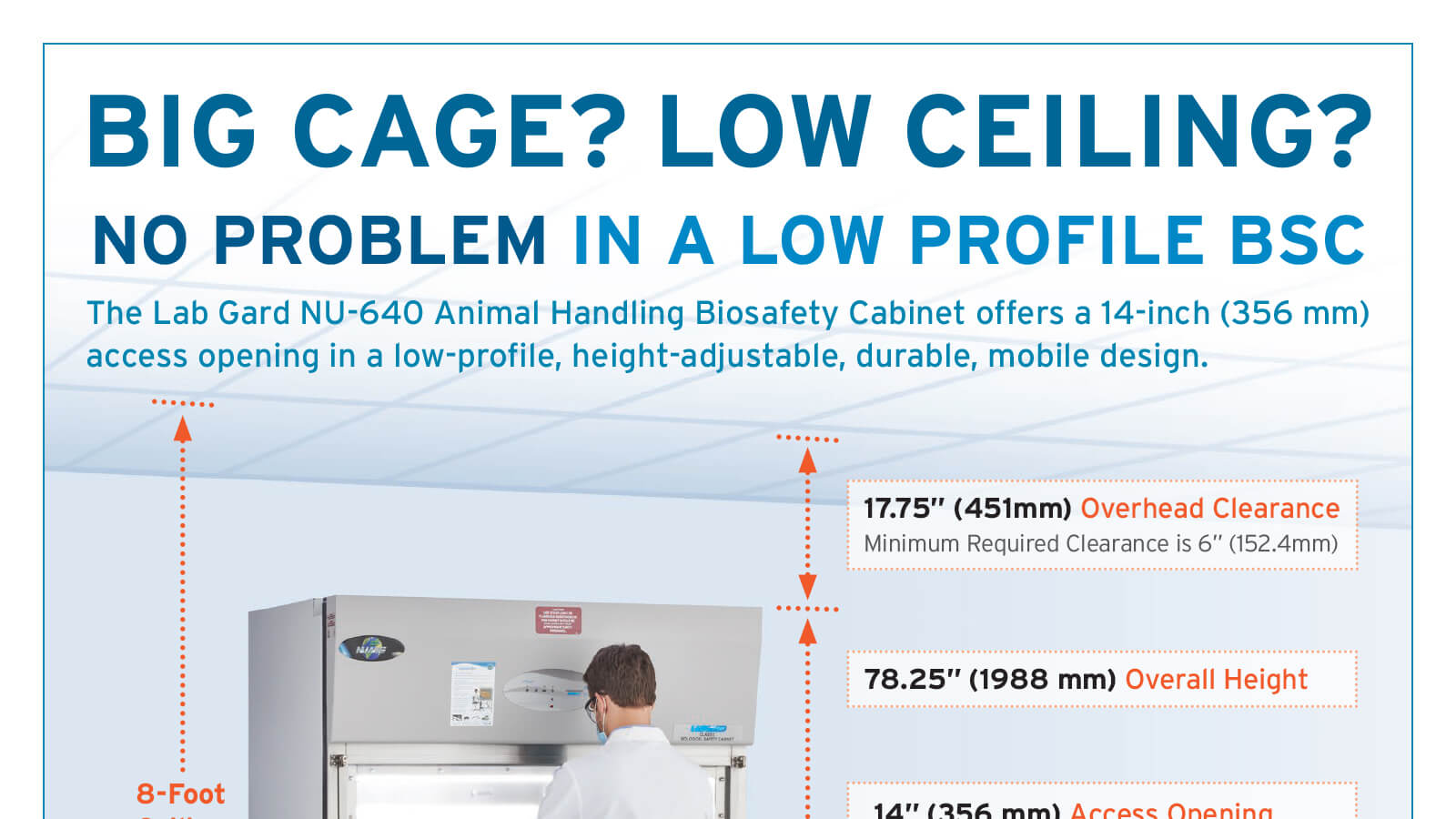 NU-640 Low-Profile Animal Handling Biosafety Cabinet | NuAire