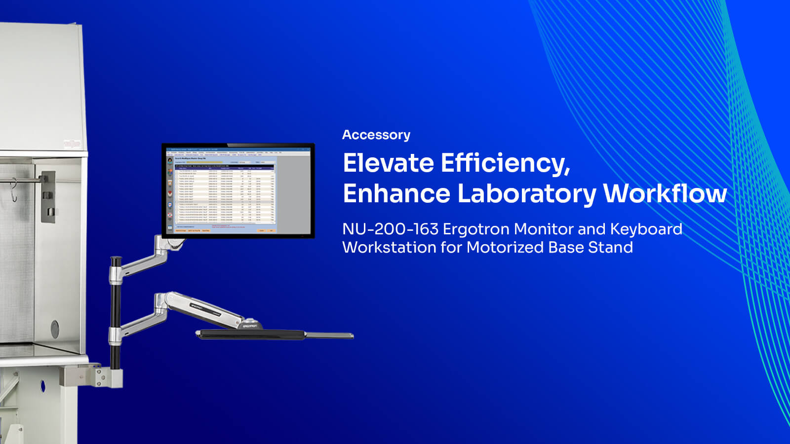NU-200-163 Ergotron Monitor Workstation for Base Stands | NuAire