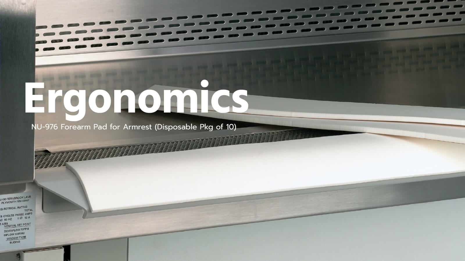 Forearm Pad for Armrest (Disposable Pkg of 10) | NuAire