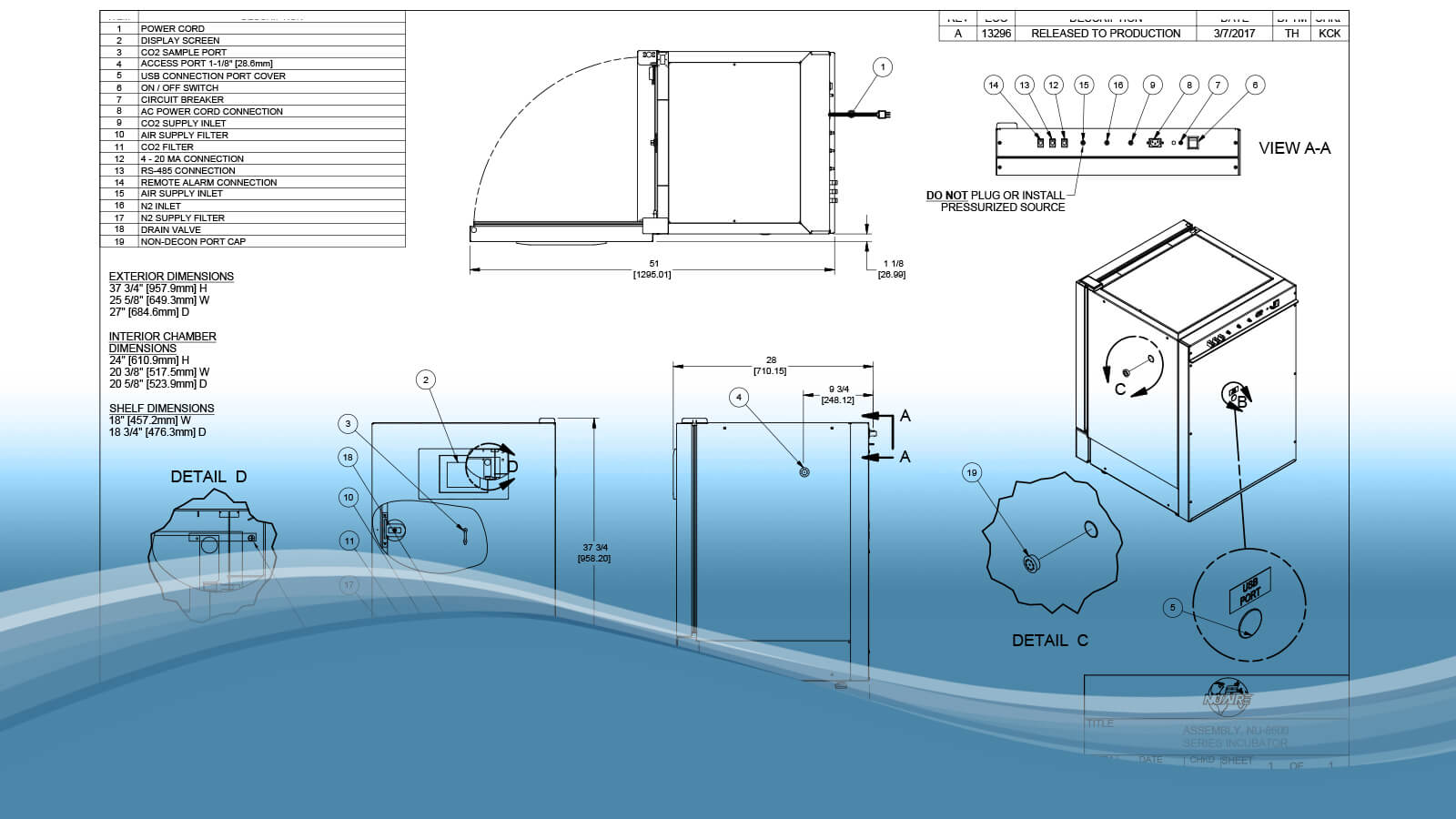 Laboratory Incubator Drawing